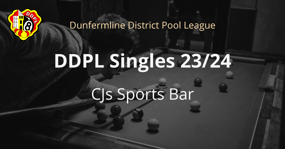 DDPL Singles 23/24 | Dunfermline District Pool League