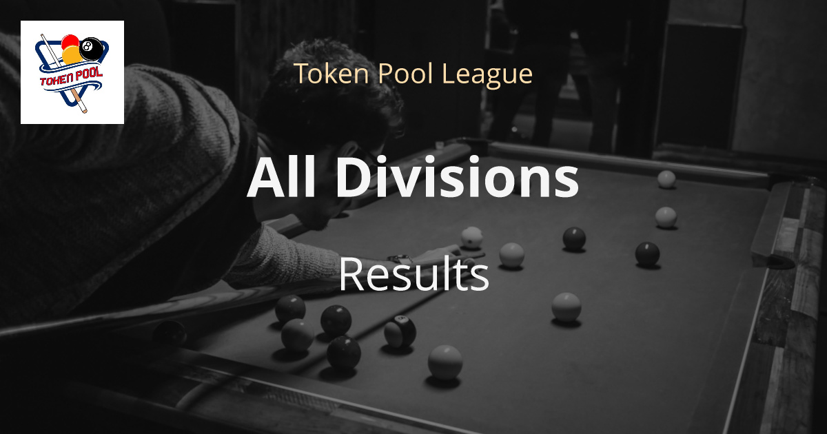 All Divisions | Results | Token Pool League